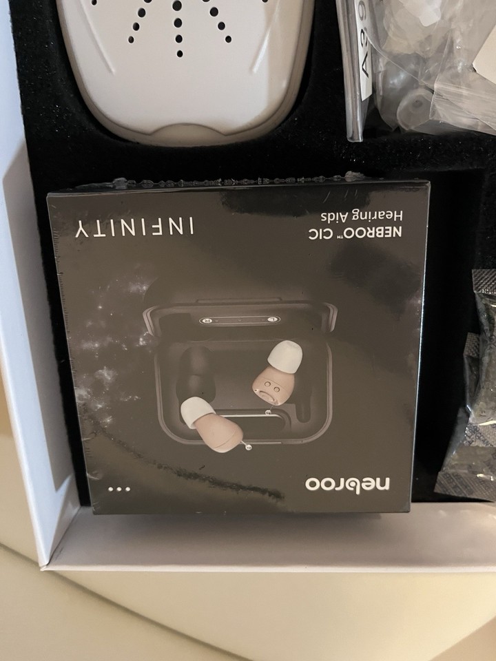 Nebroo CIC INFINITY Rechargeable Hearing Aids | OTC | New Sealed Kit (D ...