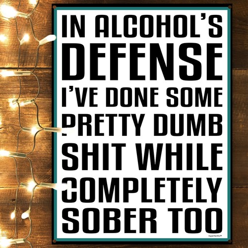 Funny Metal Drinking Sign, Pub Home Bar Man Cave Garage Shed Drunk Beer ...