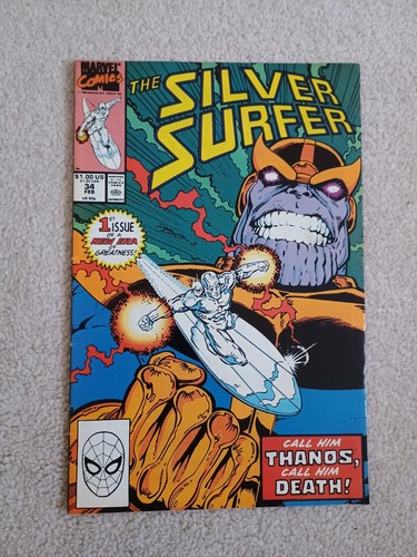 Marvel Comics' Silver Surfer #34, published in February 1990 | eBay UK