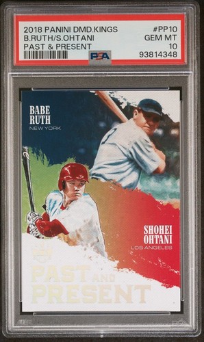 2018 Donruss Diamond Kings Past and Present Shohei Ohtani Babe Ruth PSA ...