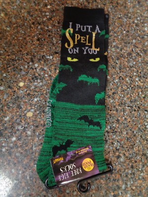 Hocus Pocus "I Put A Spell on You" Knee high Socks Sizes 9-11 Adult NWT ...