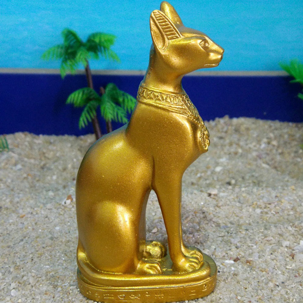 Egyptian Cat Miniature Egyptian Goddess Cat Figurine Cat Goddess Statue ...
