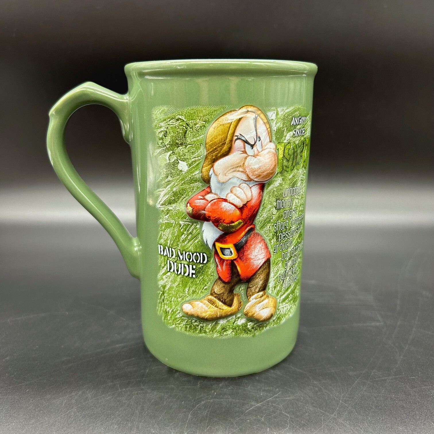Walt Disney World Green Grumpy Bad Mood Dude Coffee Mug Oversized | eBay