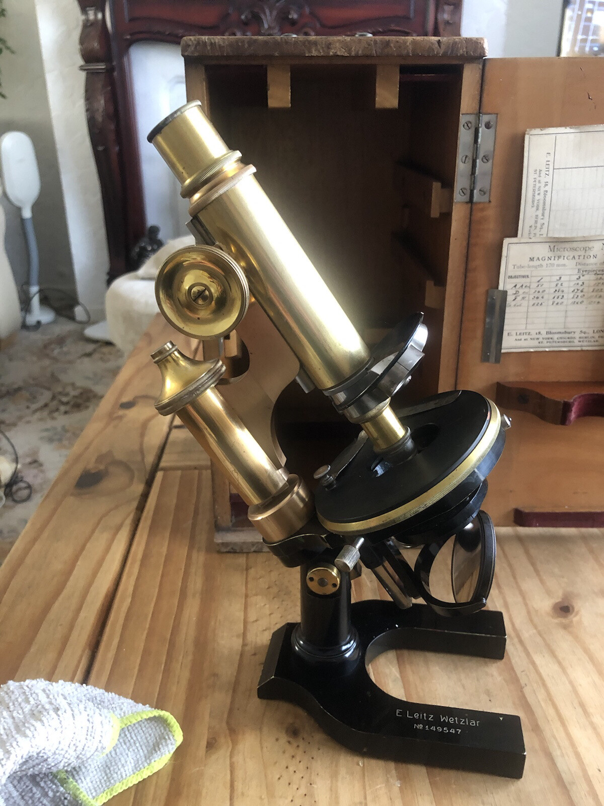 German Antique E. Leitz Wetzlar Brass Microscope (Serial No.149547) | eBay