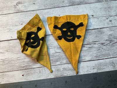 ORIGINAL WWII GERMAN MINEFIELD MARKER PATCH INSIGNIA FLAG PAIR | eBay