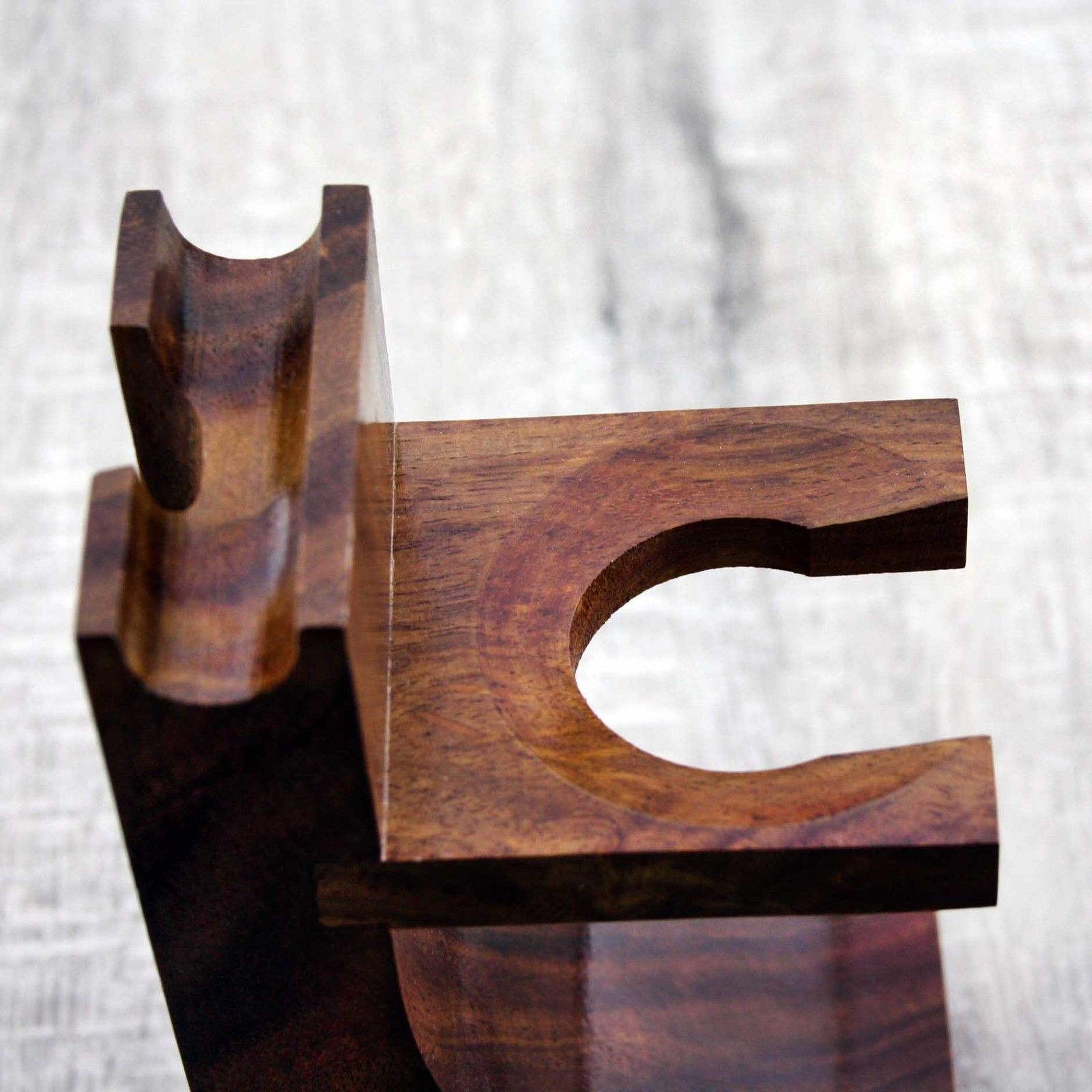 Premium Wood Made Men's Shaving Brush & Razor Stand. Perfect For All ...