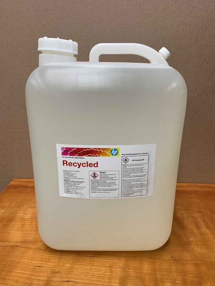 One Bottle (1 Gal) Recycled HP Imaging Oil for any 7XXX Series Indigo ...