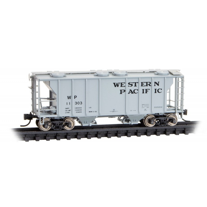 N MICRO TRAINS 095 00 021 WP Western Pac PS-2 2 Bay Hopper 11301 metal ...
