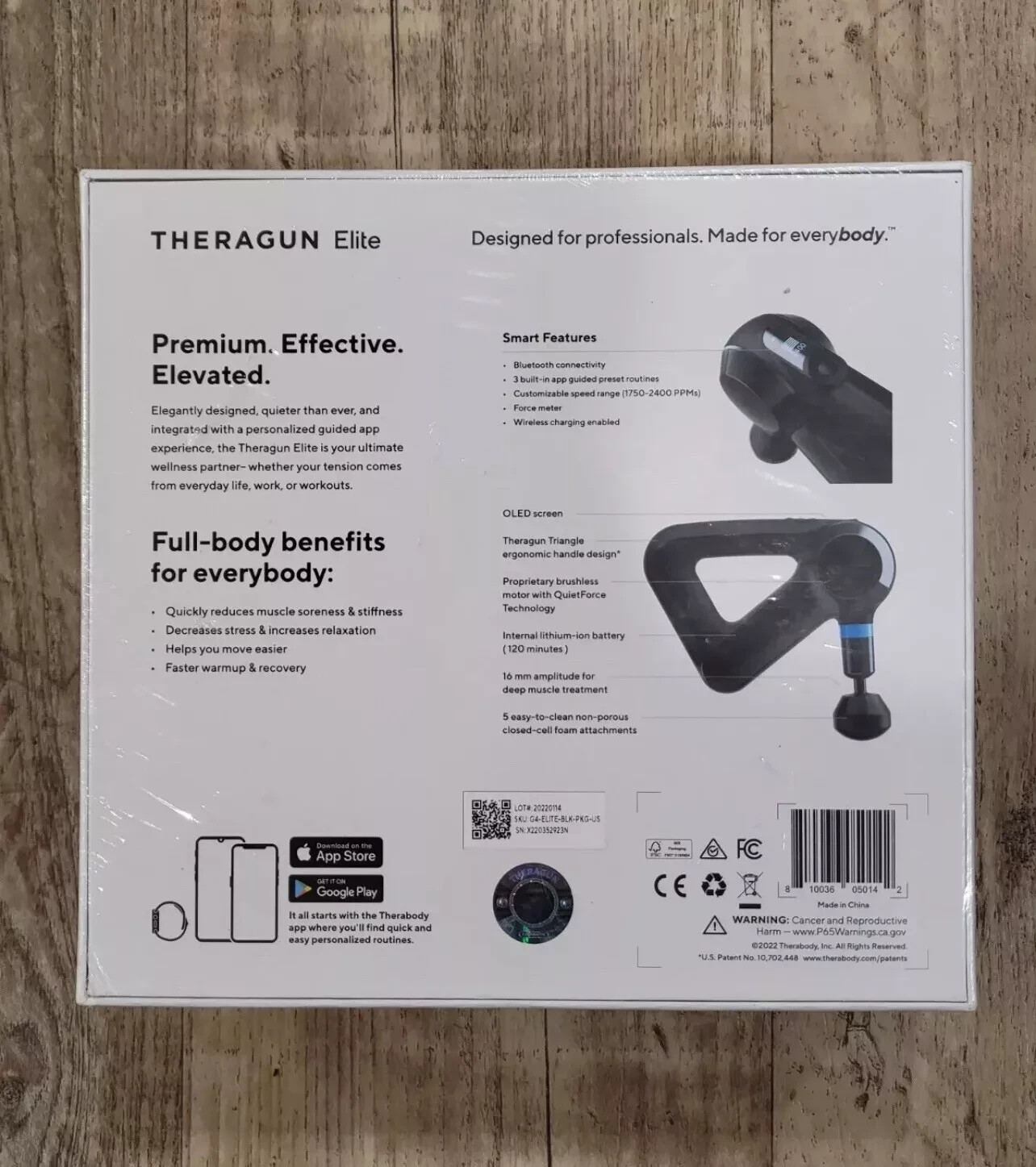 Theragun Elite Percussive Therapy Massage Device - Black (ELITE-PKG-BLK ...