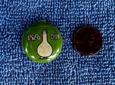1948 Shmoo Club Tin Tab Pin Button Li'l Abner Comic Sealtest Ice Cream ...
