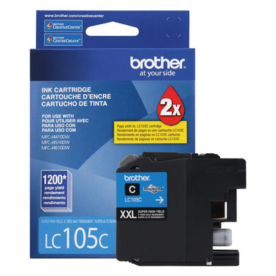 Brother MFC-J4310DW (LC105C) Cyan Original Ink Extra High Yield (1,200 ...