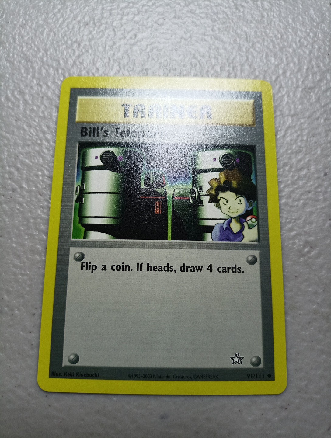 Pokemon Card Trainer Bill's Teleporter Trainer No. 91/111 1995 - 2000 ...
