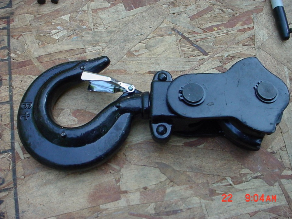 6 Ton Bottom HOOK ASSEMBLY With Pulley | eBay