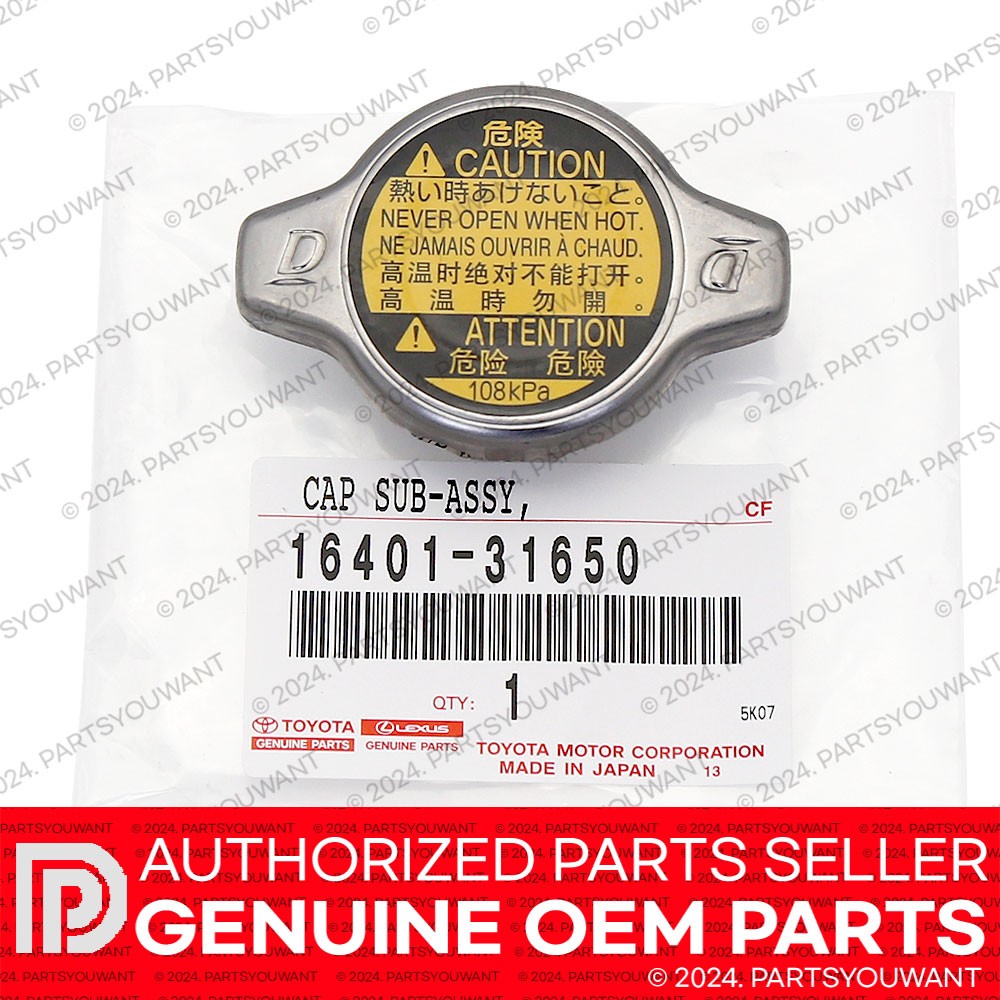 GENUINE Toyota FJ Cruiser 4Runner Tacoma Lexus OEM Radiator Cap 16401 ...