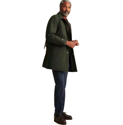 Bonobos Men’s Long Coat The Italian Mac Jacket Waterproof Dark Green ...