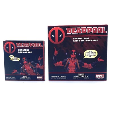 Marvel Deadpool Ceramic Coffee Cup Mug 20 OZ and Coaster Set Culturefly ...