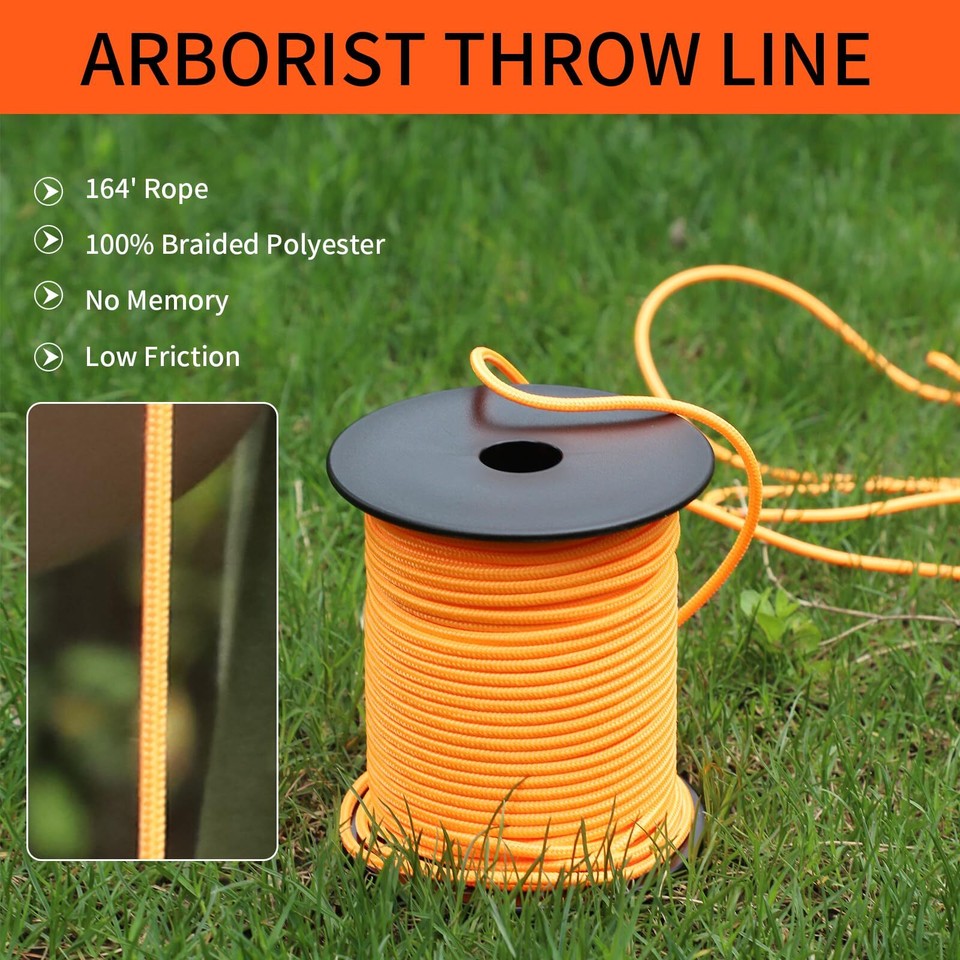 Arborist Throw Line Kit, Arborist Throw Weight and Line Kit, 164’ Ultra ...