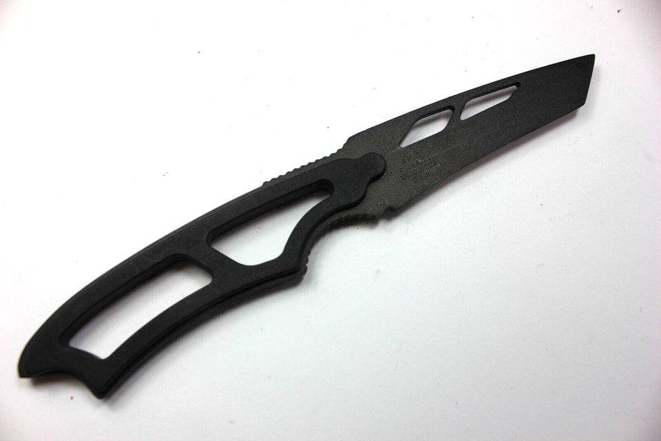 RARE/DISCONTINUED MAXAM Fixed Blade Neck Knife w/ Original Chain Sheath ...