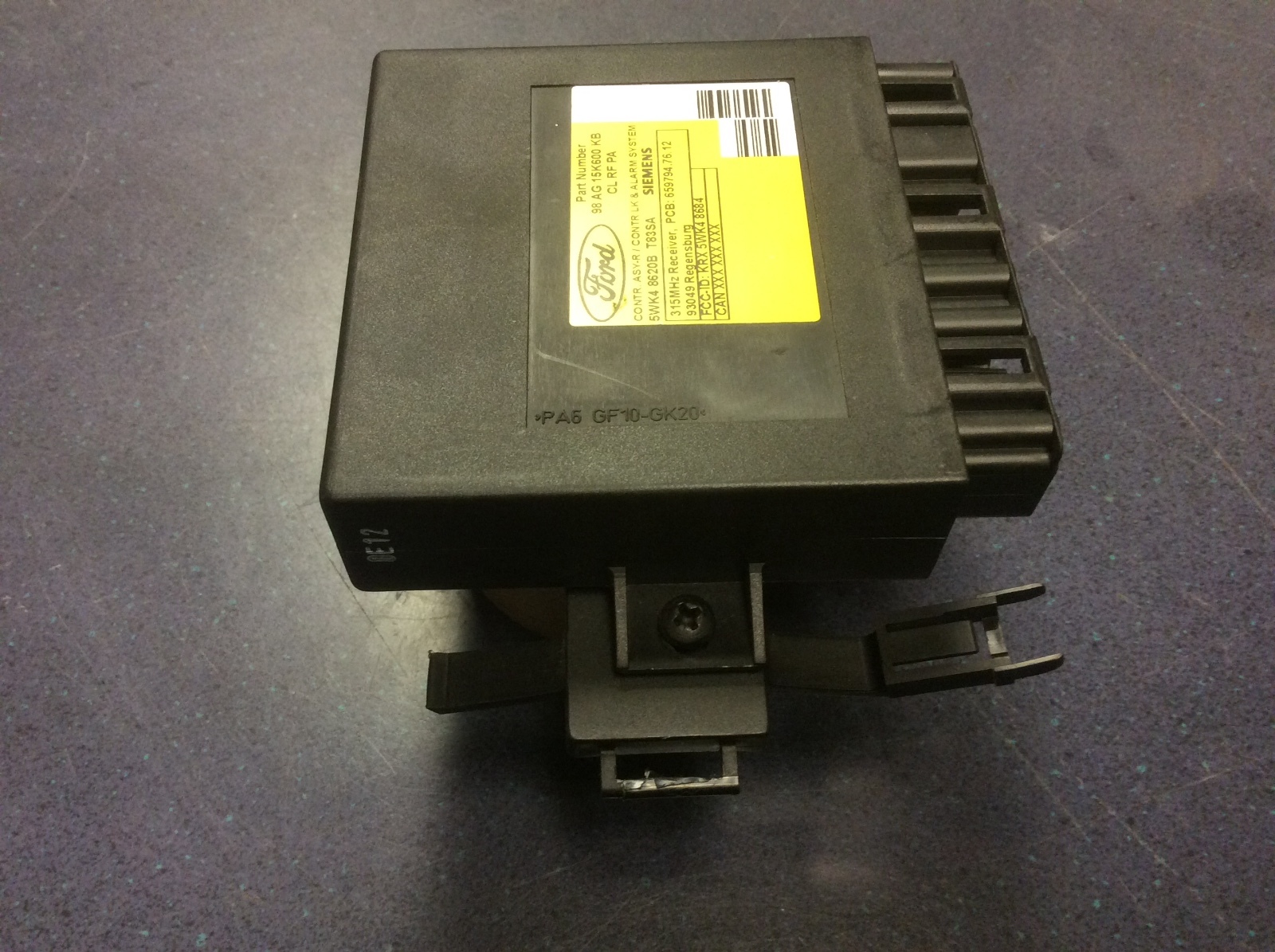 2000 FORD FOCUS WAGON CONTROL LOCK & ALARM SYSTEM 98AG-15K600-KB OEM ...