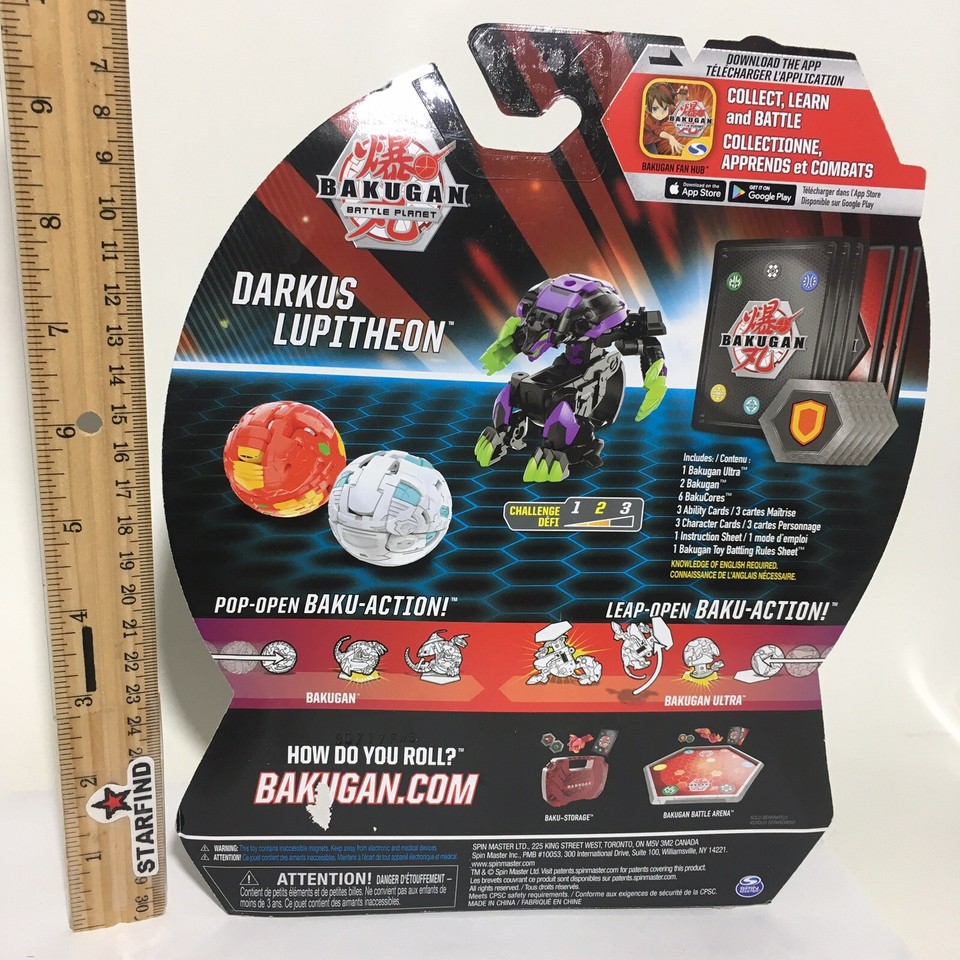 Bakugan DARKUS LUPITHEON Battle Planet Bakucores Starter Pack Set Brawl ...