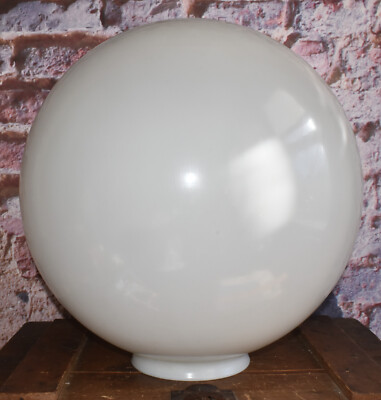 Vintage Large 15" Milk Glass Round Light Globe Shade 5 1/2 Inch Neck ...