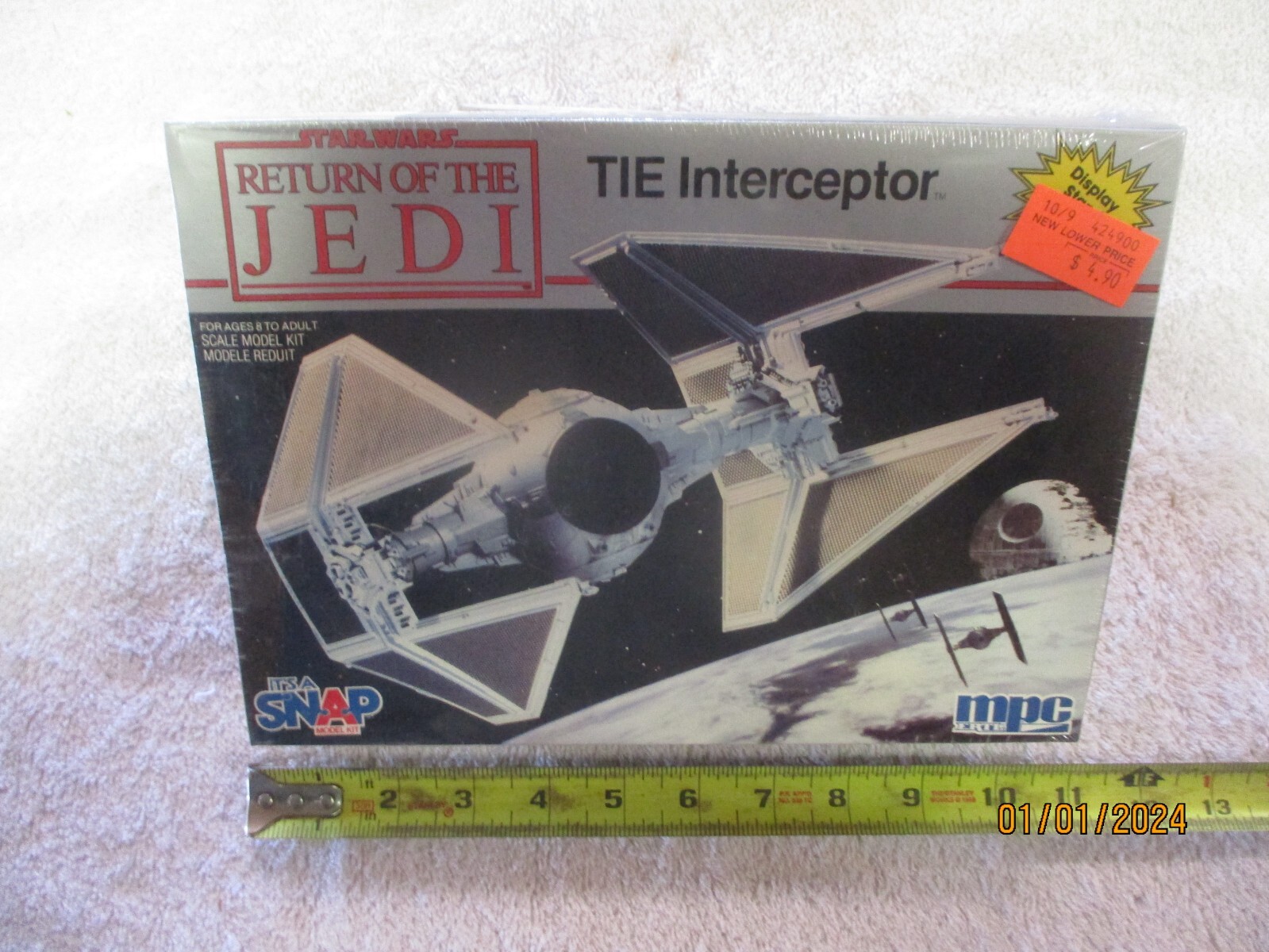MPC STAR WARS RETURN OF THE JEDI TIE INTERCEPTOR SNAP MODEL KIT FACTORY ...