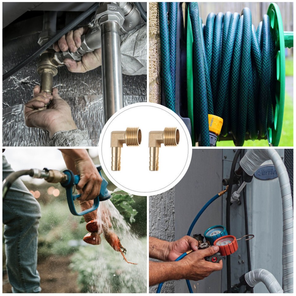 2 Pcs Right Angle Water Fittings Pipe Interface Adapter Elbow Garden ...