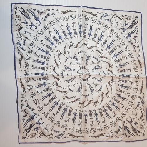 Bahrain Blue White Silk Scarf Scarfe 42cm x 42cm | eBay