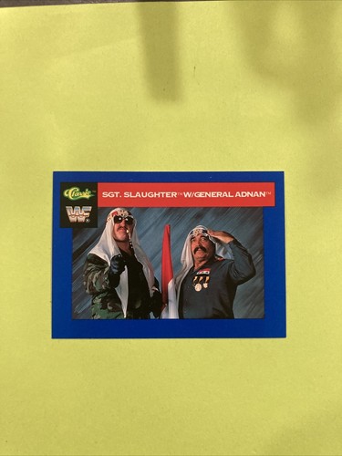 1991 Classic WWF Superstars Sgt Slaughter General Adnan #108 | eBay