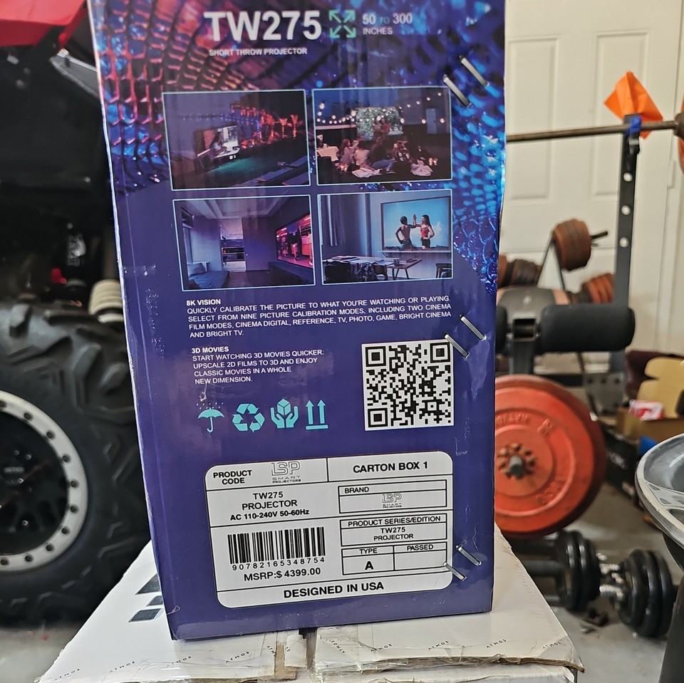 Smart projector LSP TW275 8k w/ LSP Digital self lock screen bundle! | eBay