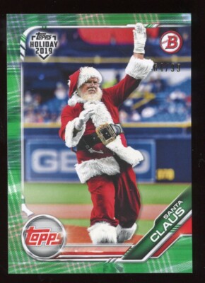 Santa Clause 2019 Topps Holiday Green #TH-SC Serial #d 64/99 | eBay