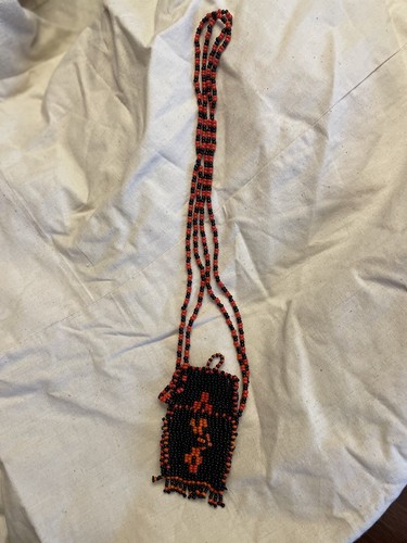 Mountain Man Rendezvous/Indian Wampum Medicine Necklace. | eBay