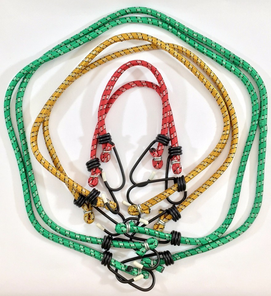 12pc Bungee Cord Tie Down Straps Bungie Assortment Set 12" 24" & 36" | eBay
