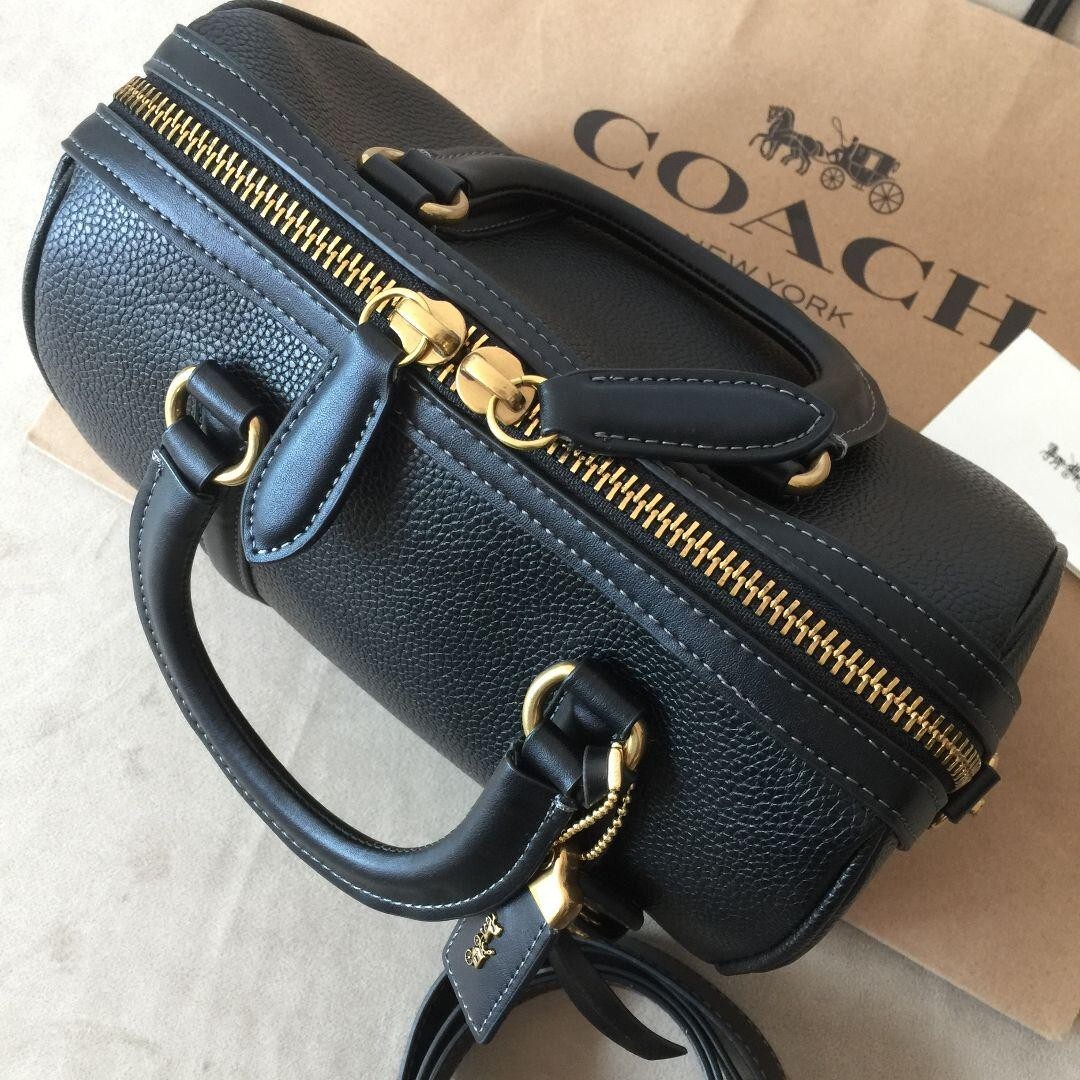 COACH Ruby Satchel 25 Color Block Handbag Shoulder Bag Black COACH Ruby Satchel 25 Color Block Handbag Shoulder Bag Black
