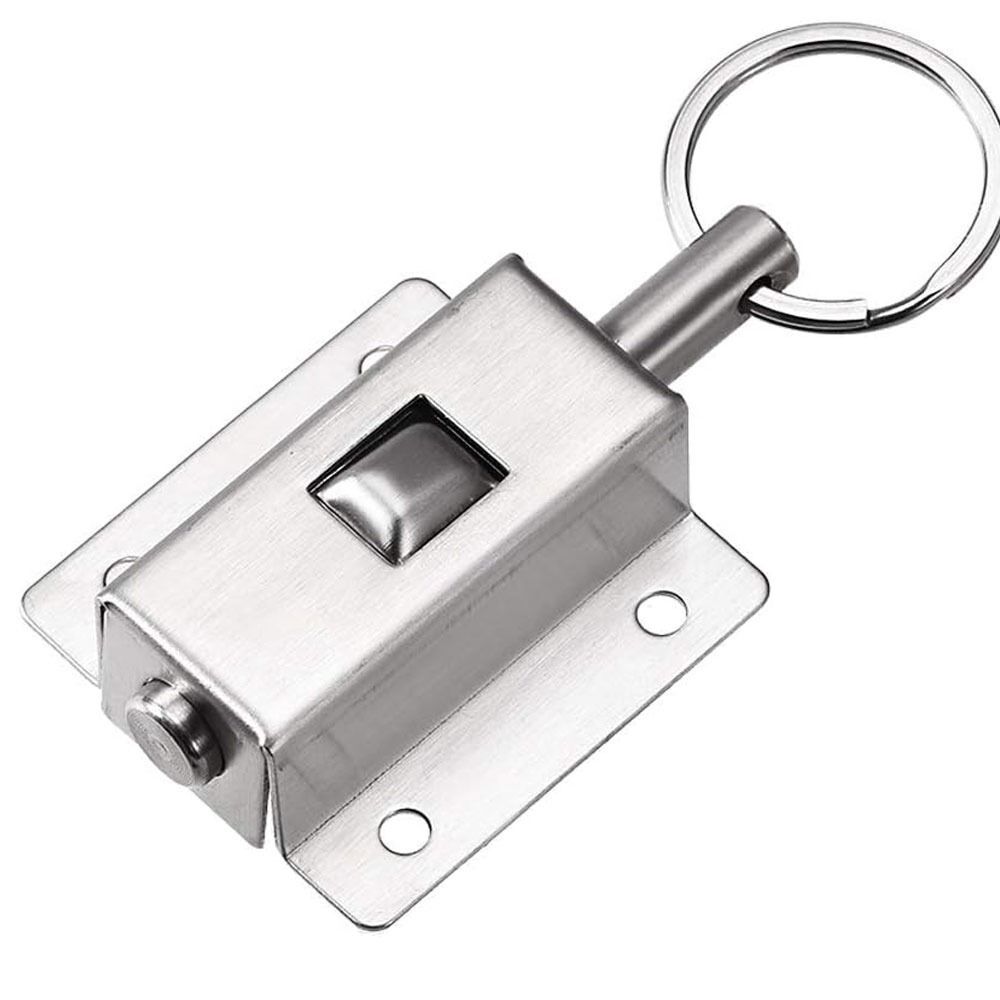 Sliver Automatic Spring Latch Butterfly Shaped Door Barrel Bolt Ring ...