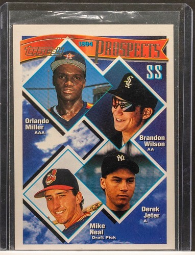 Derek Jeter Neal Miller Wilson 1994 Topps Gold 158 Rookie Shortstops RC ...