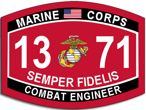 3x5 inch Marine Corps 1371 Combat Engineer Sticker (Corps Decal Logo ...