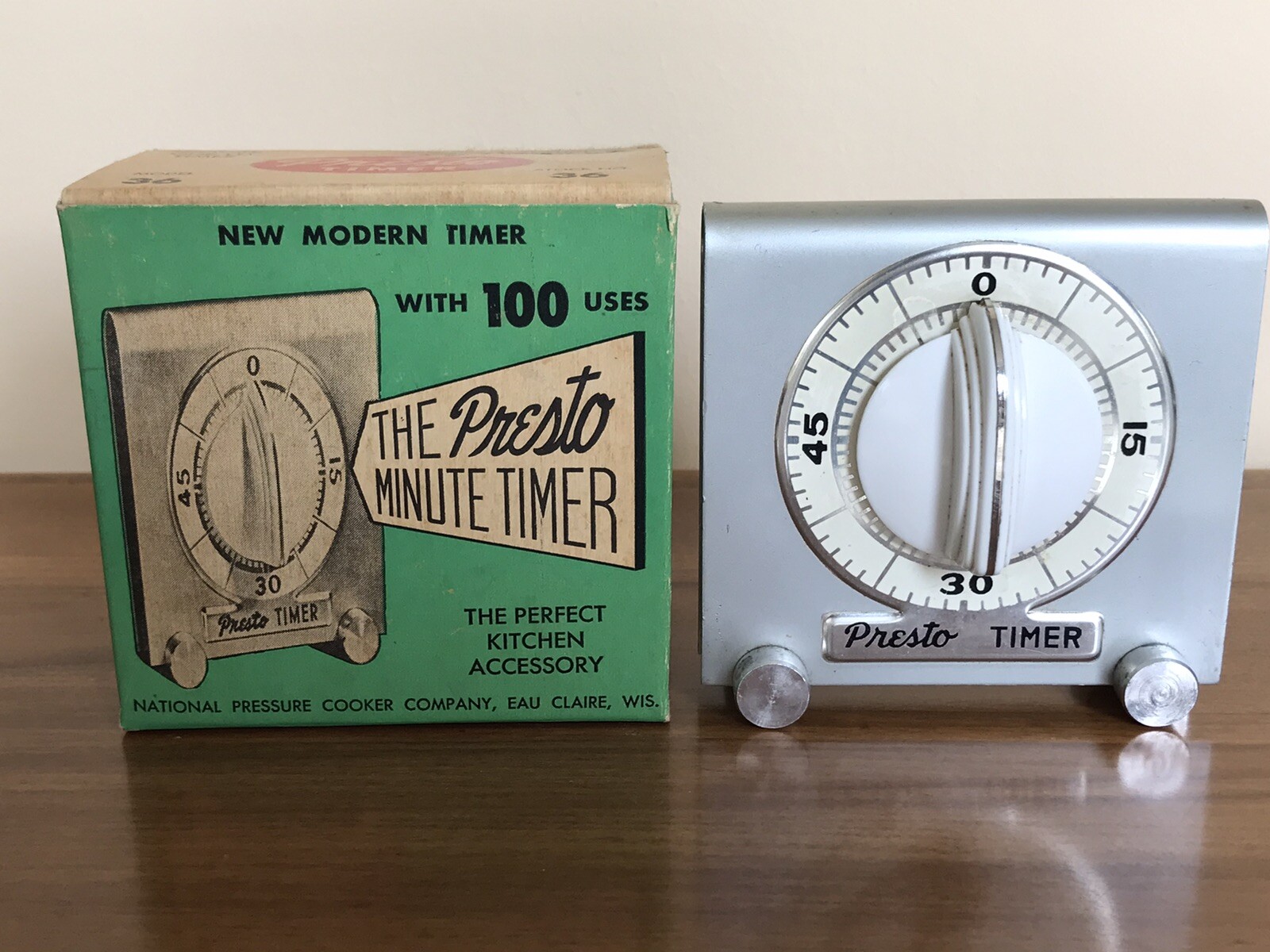 Vintage Mid-Century Presto Minute Timer w/Original Box-Prop, TV ...