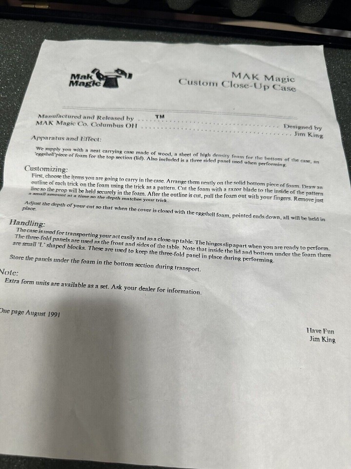 Mak Magic Close-UP- Performers Table Magic Trick Mentalism | eBay