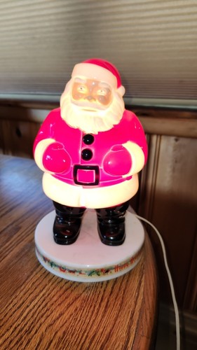 Vintage Royalite Royal Electric Light Up 9” Hard Plastic Santa Claus ...