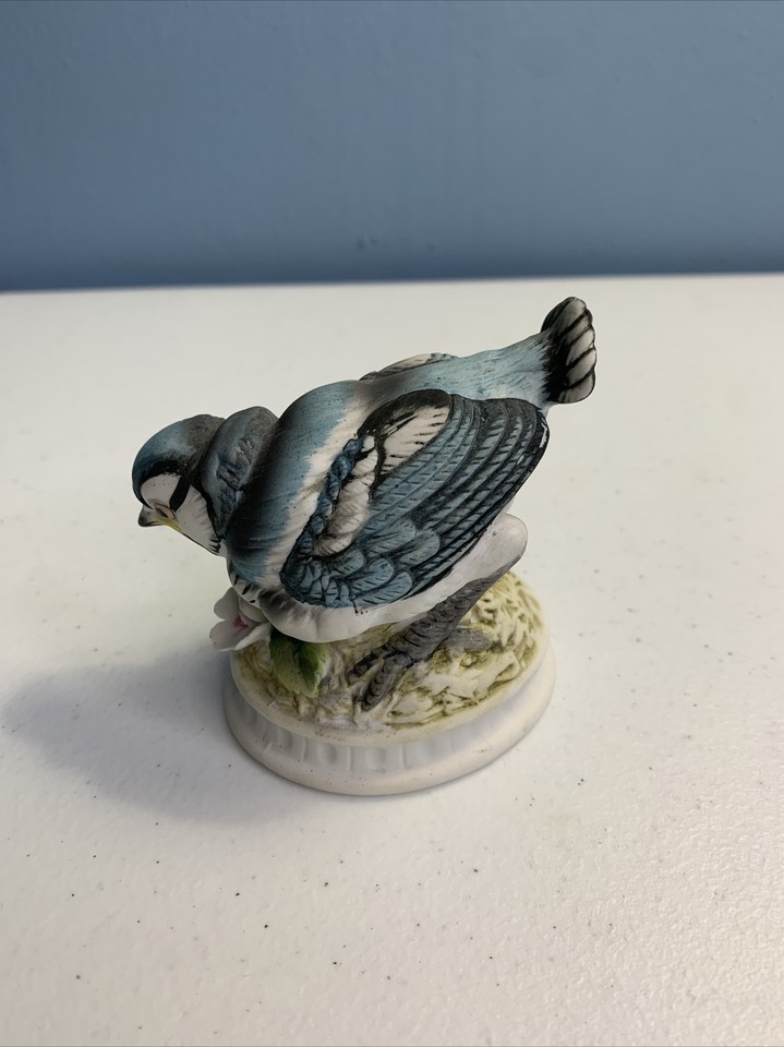 Lefton Blue Jay KW1637 Figurine Porcelain Bird Collectible | eBay