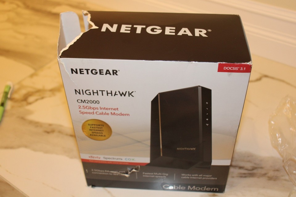 NETGEAR CM2000 Nighthawk Speed Cable Modem 2.5Gbps DOCSIS 3.1 "AS IS ...