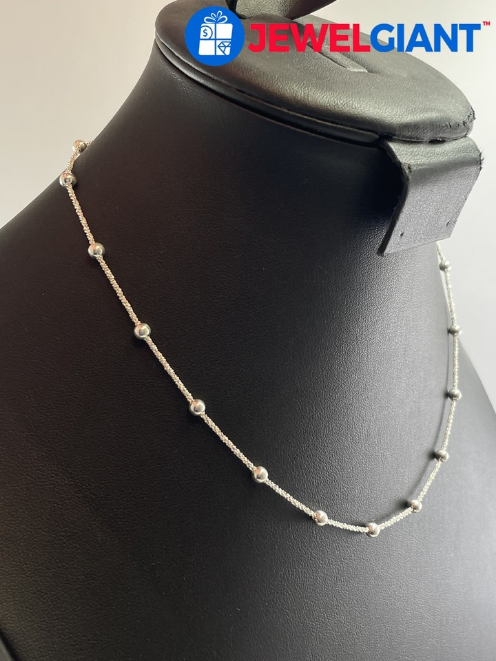 STERLING SILVER KA 1772 18 INCH NECKLACE 4MM WIDTH CHAIN 5.8G #GB531 | eBay