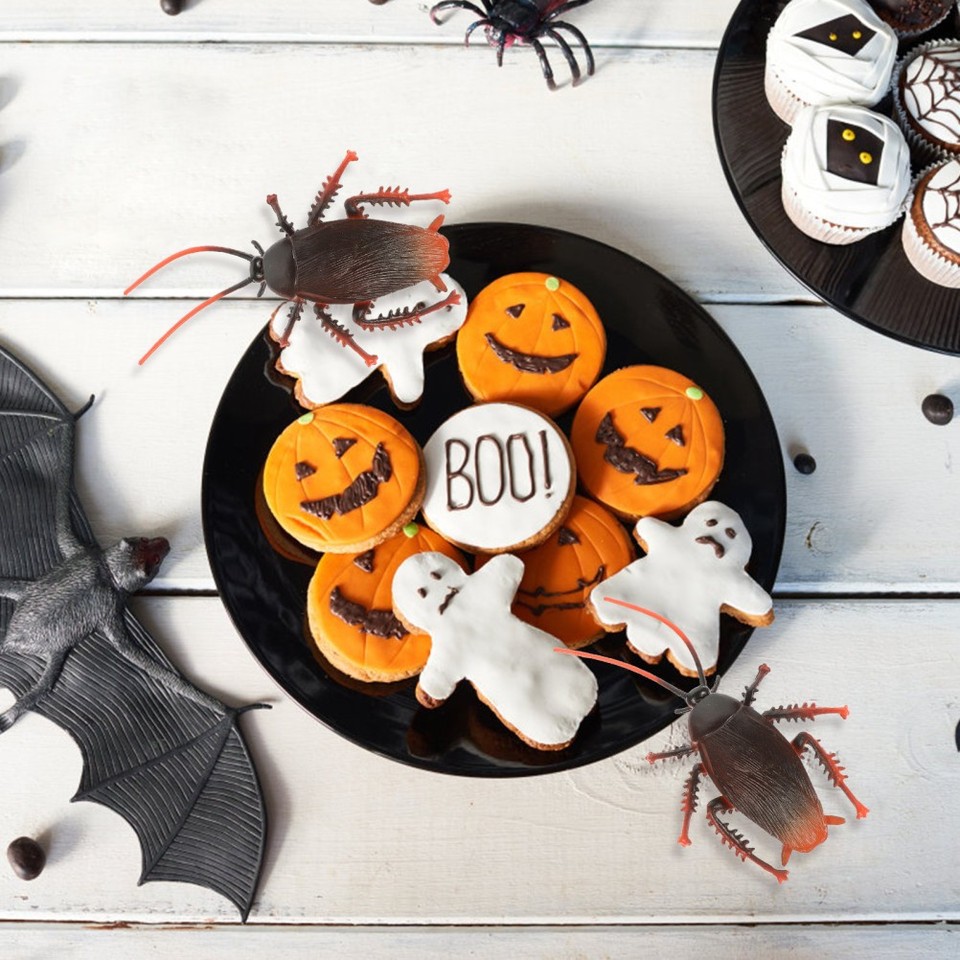 Plastic Fake Cockroach Prop Realistic Bug Halloween Trick Joke Party ...