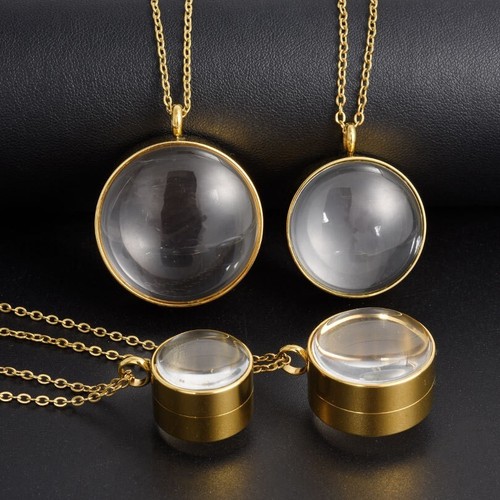 FLOATING CHARMS LOCKET Thicken LIVING MEMORY SPHERE PENDANT STAINLESS ...