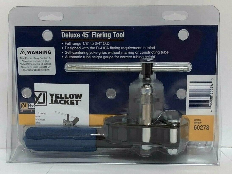 Yellow Jacket 60278 Deluxe Flaring Tool for 1/8" To 3/4" O.D ...