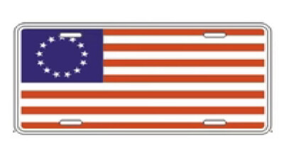 BETSY ROSS PATRIOTIC USA Aluminum Embossed License Plate | eBay