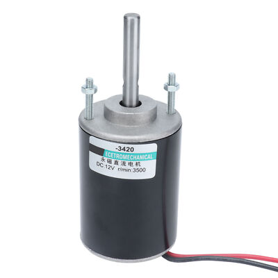 Permanent Magnet DC Motor CW CCW Motor With Ball Bearing 43mm Shaft 12V ...