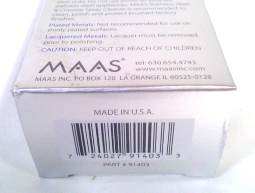 Maas Metal Polishing Creme for All Metals, French Lavender 2 Oz - 91403 ...