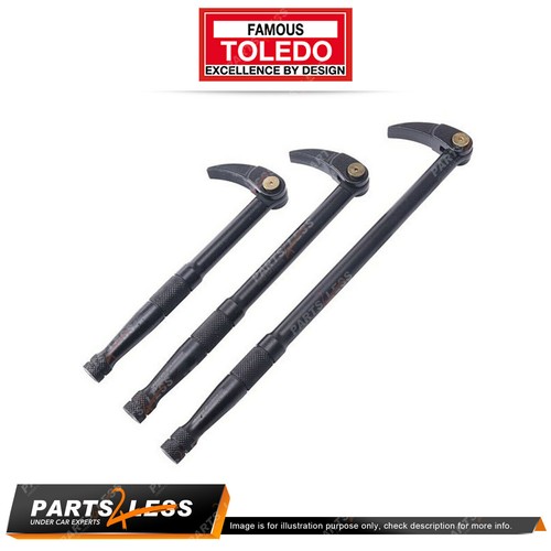Toledo 3pcs of Adjustable Pry Bar Rolled Head Set - 200mm 250mm 330mm ...